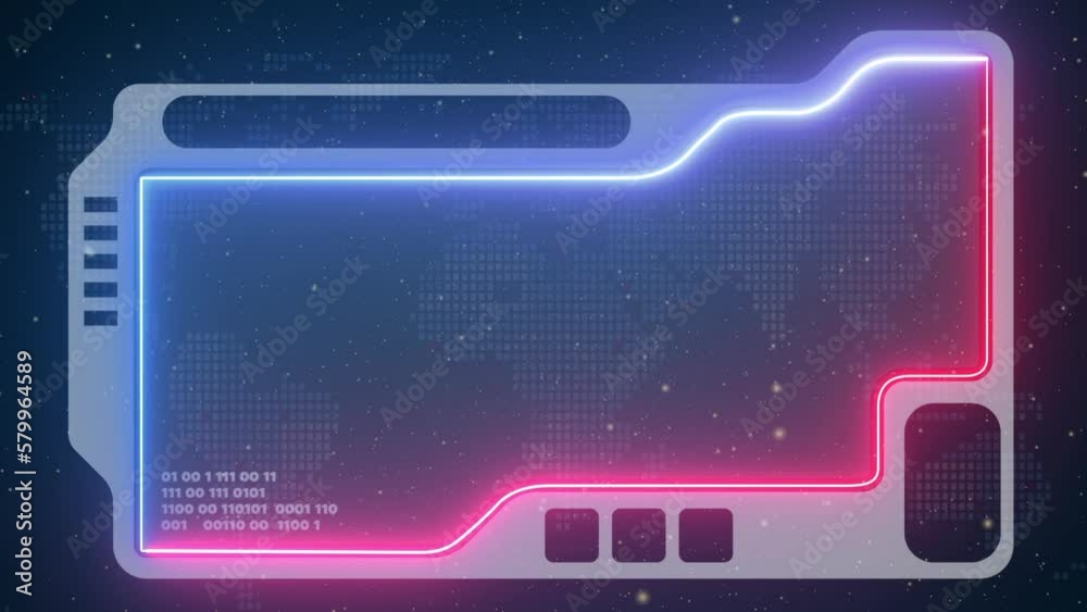 Empty space of HUD UI display screen. Futuristic virtual screen frame ...