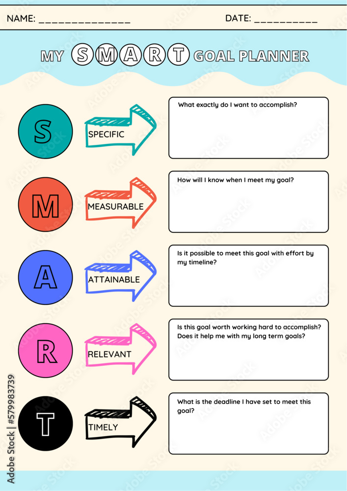 The Power of Goal Setting: Student Success Poster Stock Vector | Adobe ...