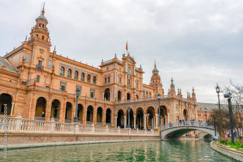 Spain Square (Plaza de Espana), built on 1928 the Regionalism ...