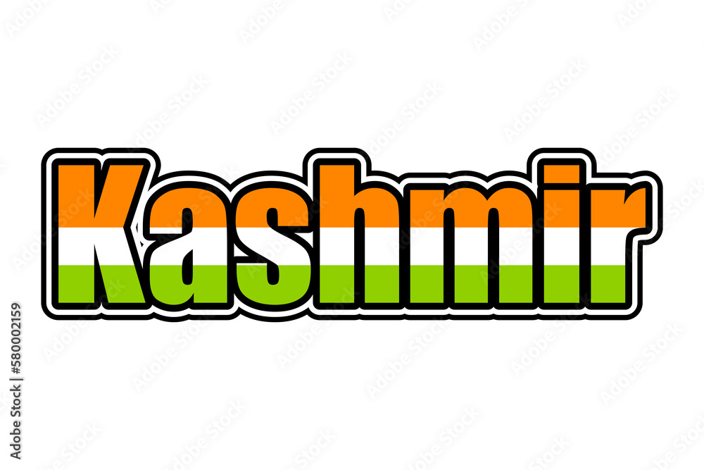 Kashmir region symbol icon with Indian flag colors Stock Illustration ...