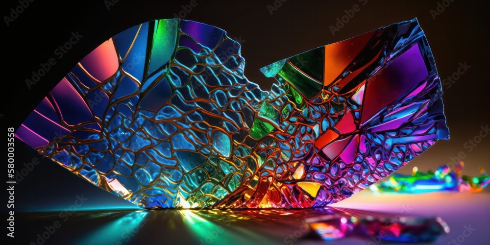 Dichroic Glass - reflective surface in a range of colours. Prismatic ...