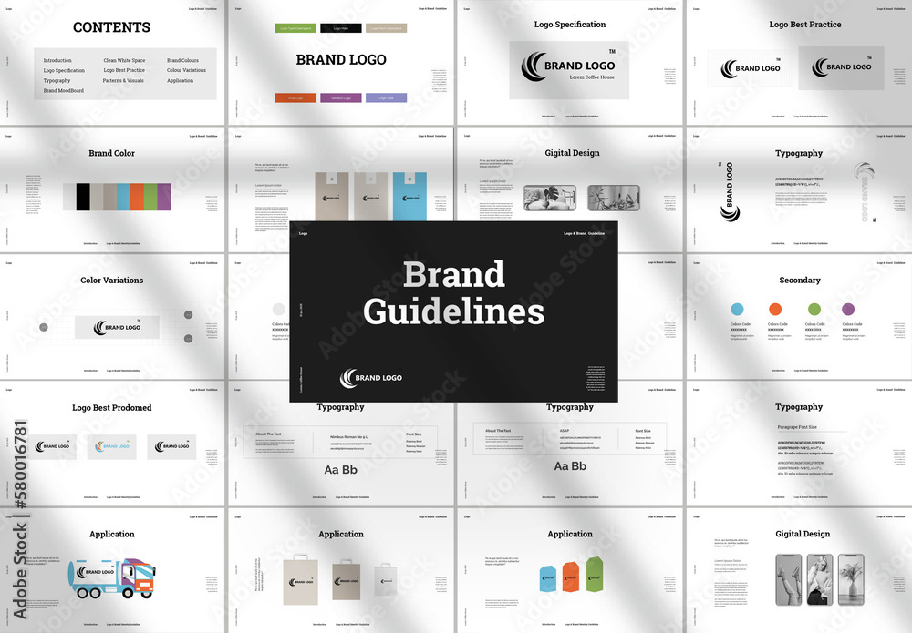 Brand Identity Guidelines Template Stock Template | Adobe Stock