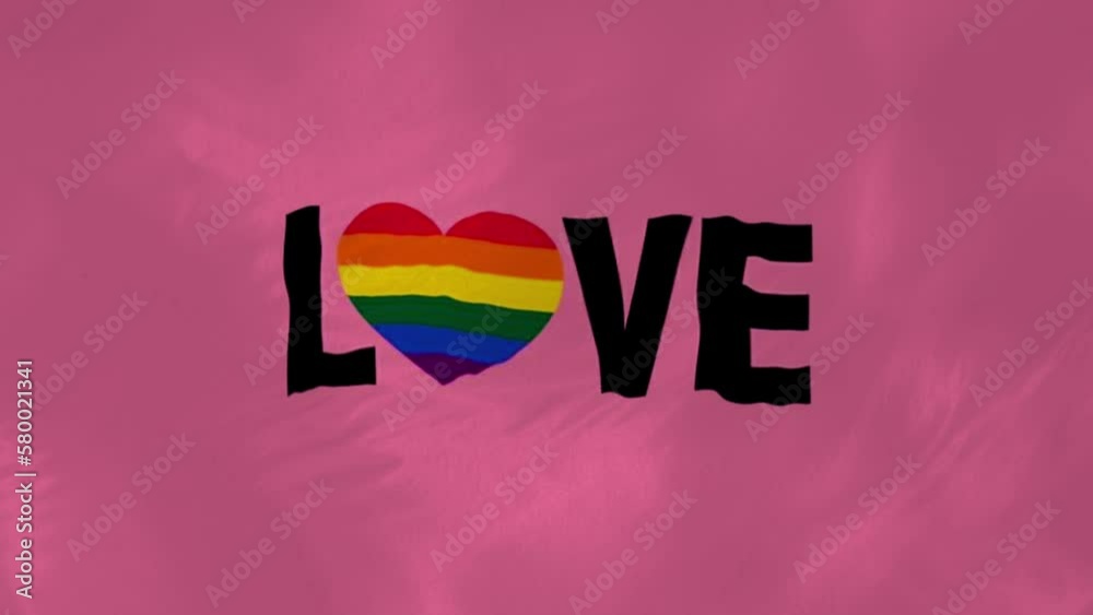 Rainbow LGBT progress flag 4K. Seamless loop animation of the Symbol of ...