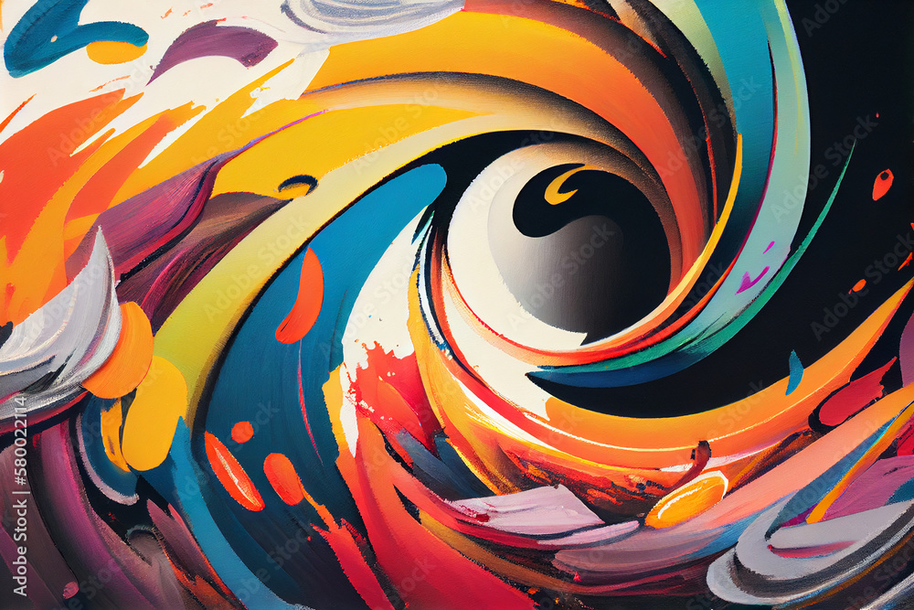 Colorful abstract painting background. Art to print. Created with ...