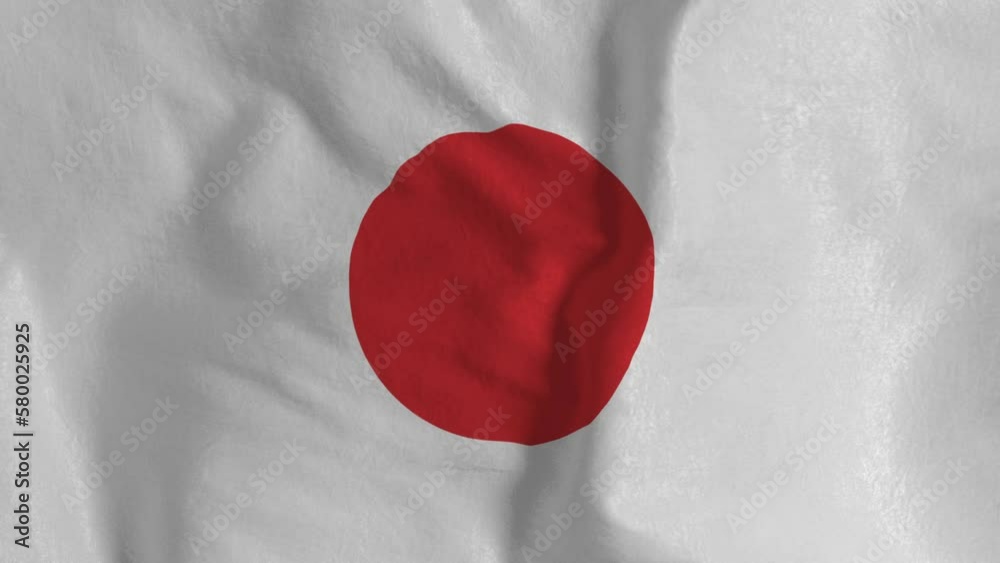 Japan flag 4K. Animation of the Japanese flag. Country symbol. Stock ...