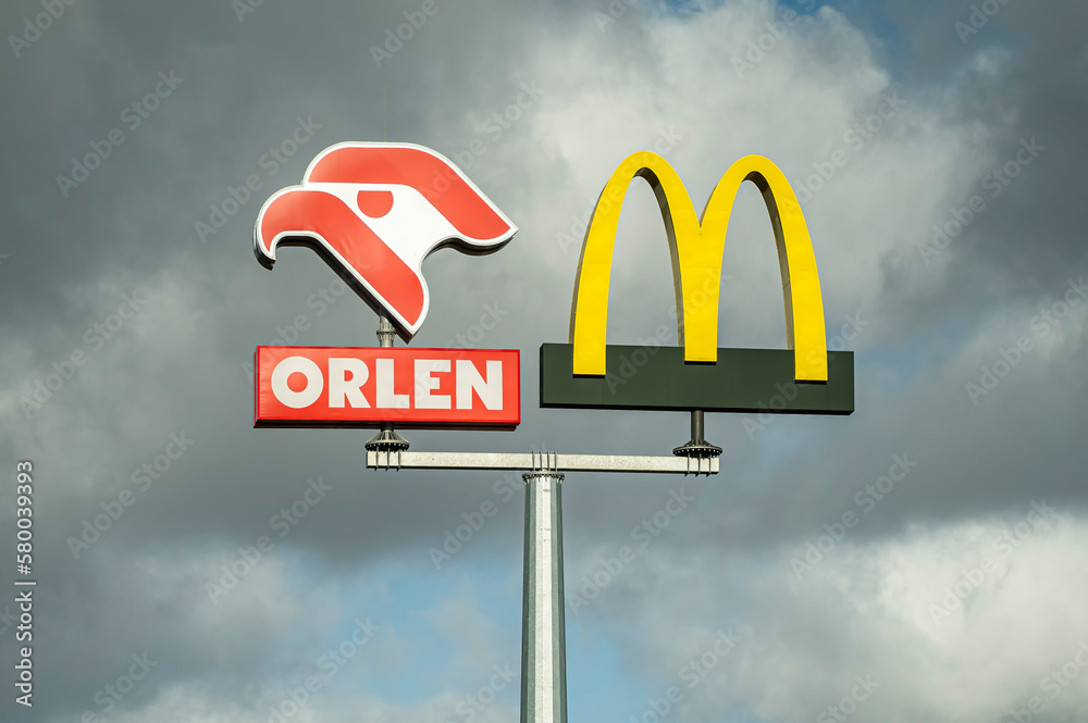 Orlen and McDonald's. Stock Photo | Adobe Stock