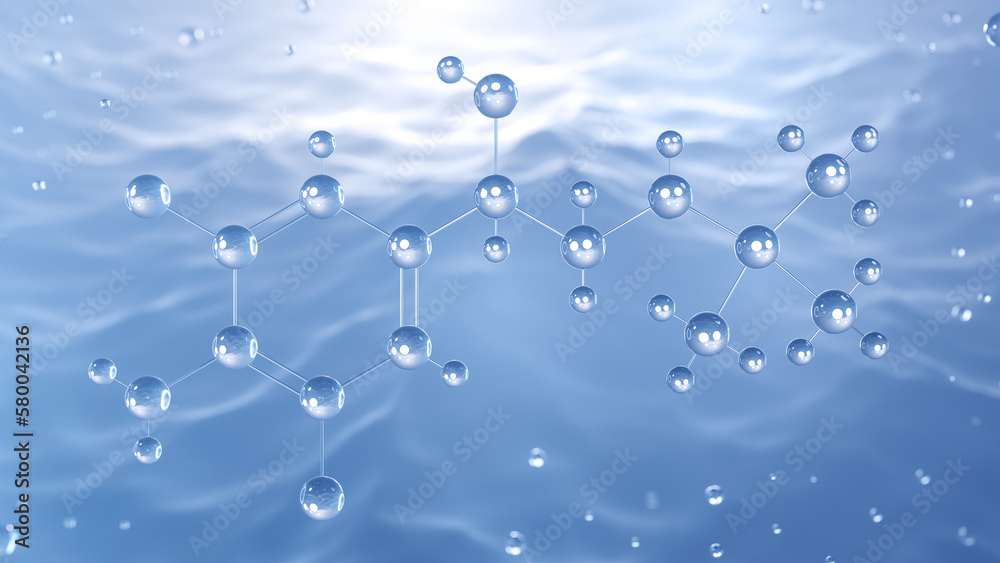 clenbuterol molecular structure, 3d model molecule, amine, structural ...