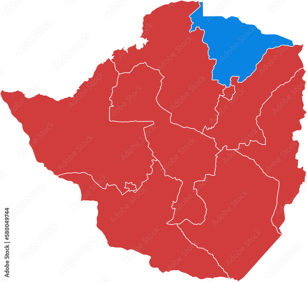 High quality vector map of Zimbabwe in SVG format. Perfect for use in ...