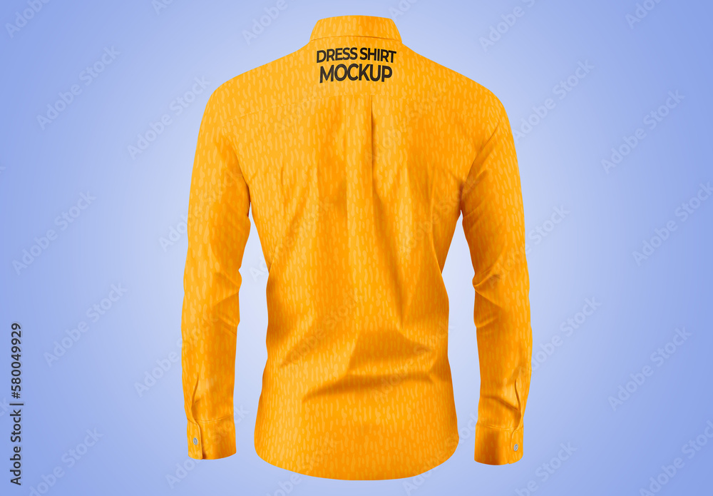 Dress Shirt Mockup Back View Stock Template | Adobe Stock