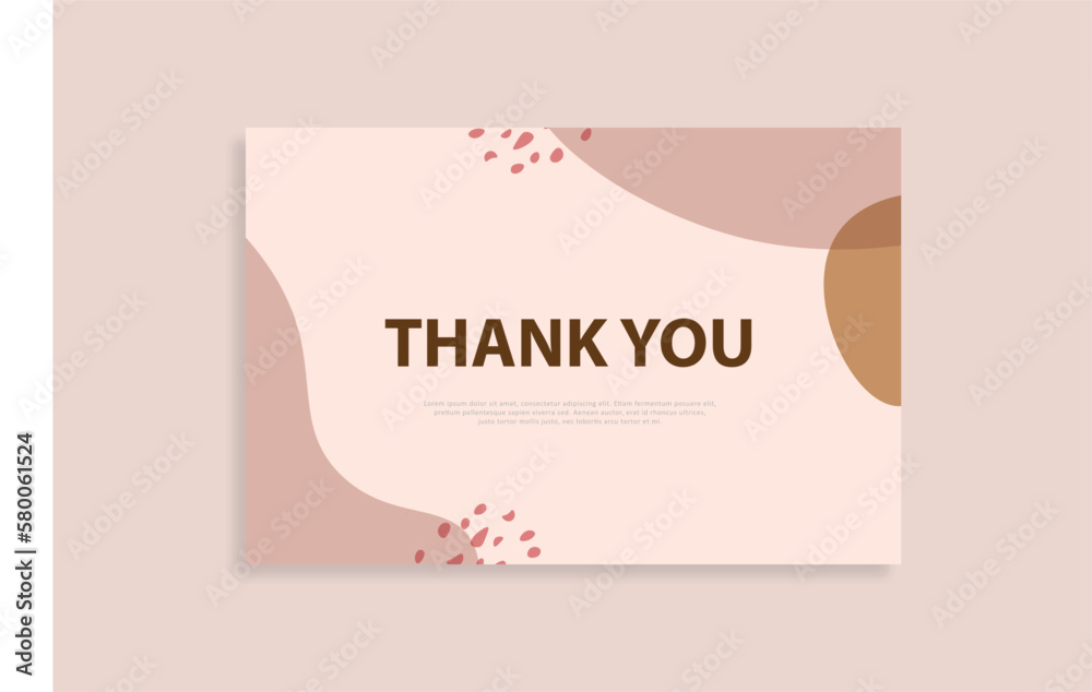 thank you card template design Stock Vector | Adobe Stock