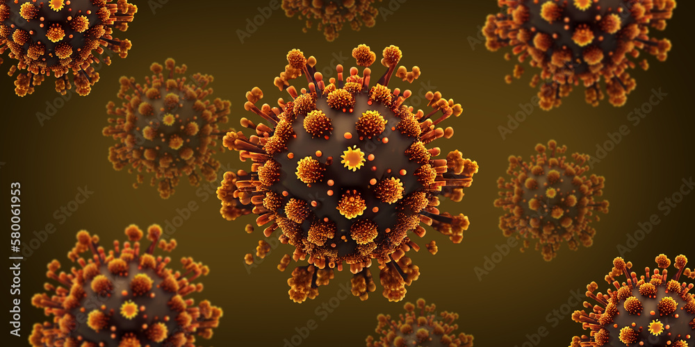 Visualizing the COVID-19 Virus, Macro Perspectives. Generative AI Stock ...