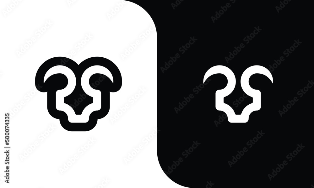 Ram head logo Stock Vector | Adobe Stock
