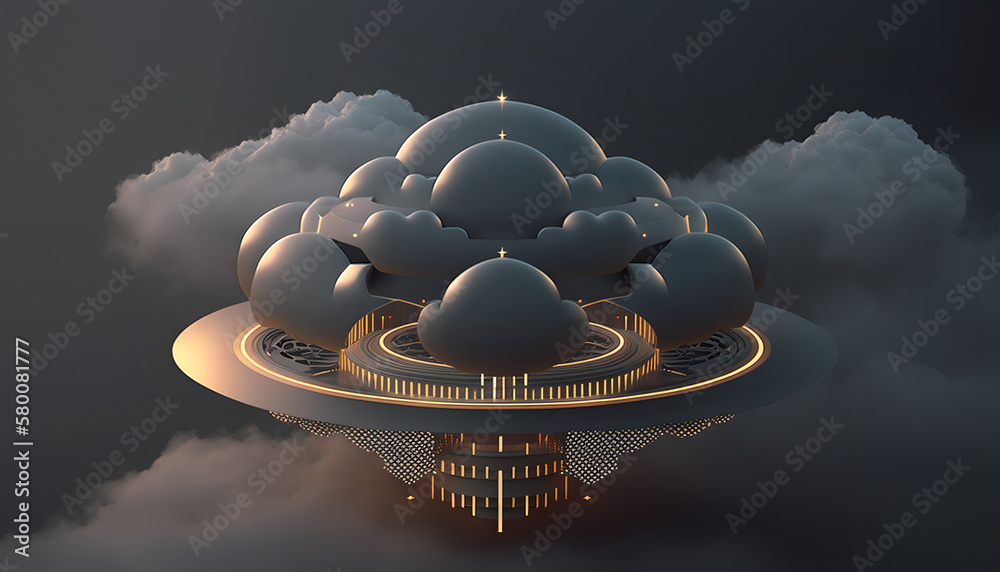Beauty and intricacy of cloud architecture. The platform and its ...