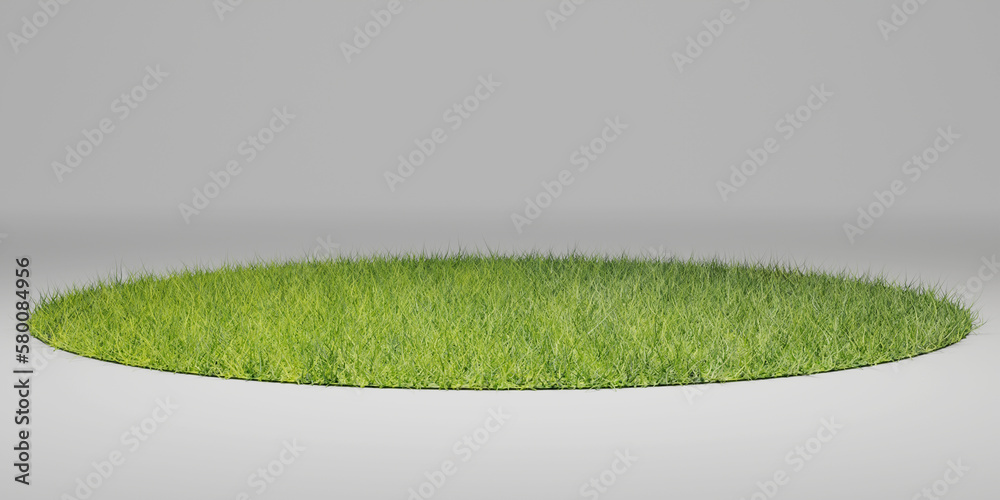 Marble Podium and grass. Marble podium backdrop with grass field and sky background. White ...
