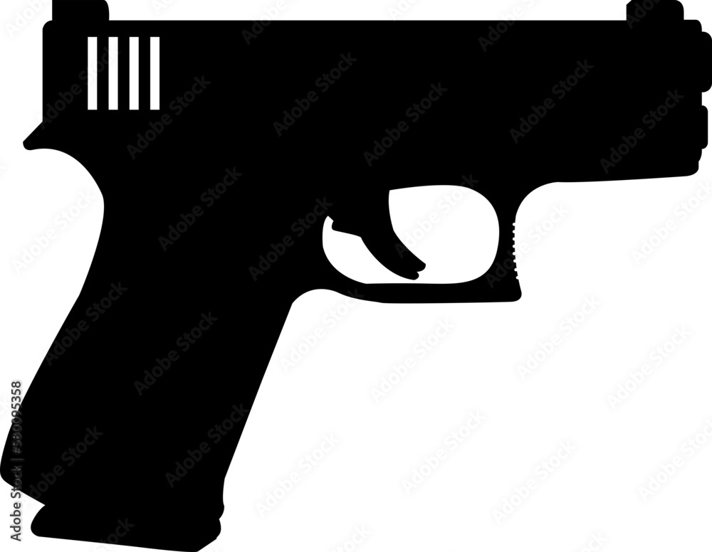 hand gun pistol svg vector cutfile for cricut and silhouette Stock ...