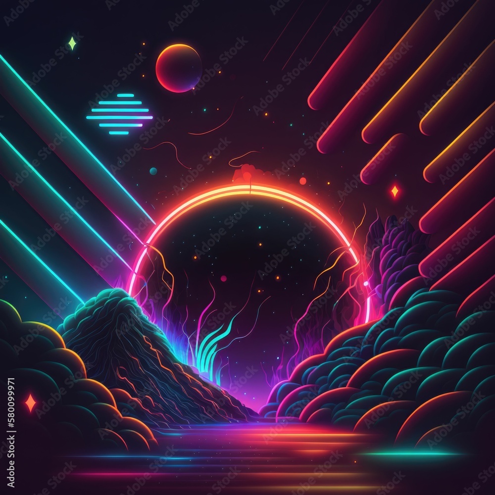 Vibrant Neon Wallpapers in Full Screen: A Stunning Display of Colors ...