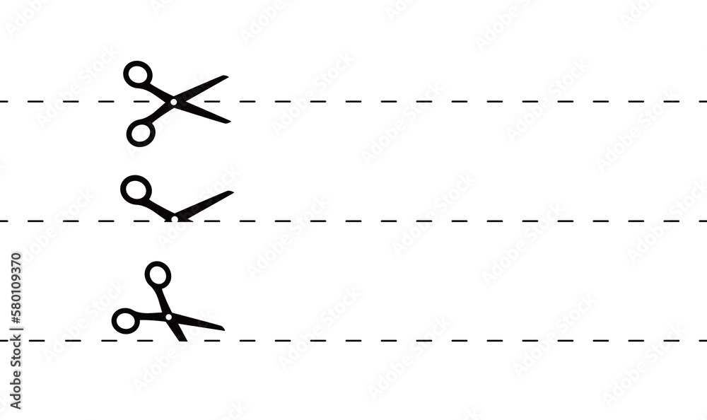 Perforated path with scissors icon and dash line. Sale coupone crop ...