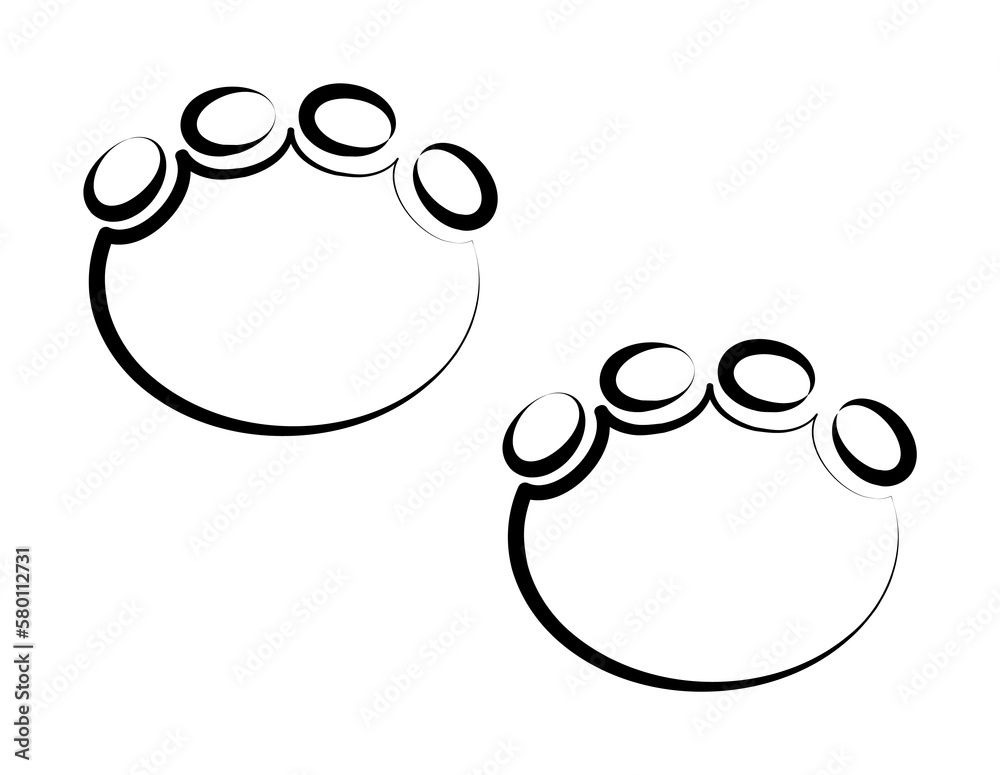 Elephant tracks icon. Element of animal track for mobile concept and ...