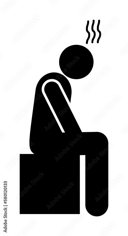 Stomach ache, pain, cramp icon. Element of amyotrophic lateral ...