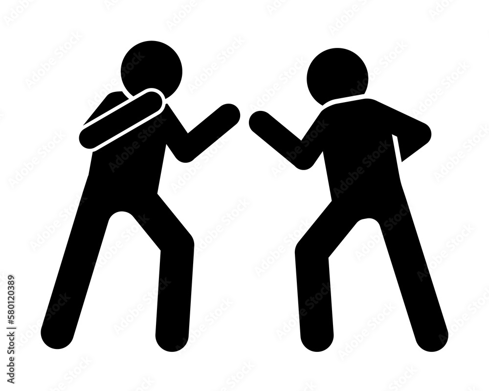 Kickboxing men icon. Simple pictogram of fighting icons for ui and ux ...