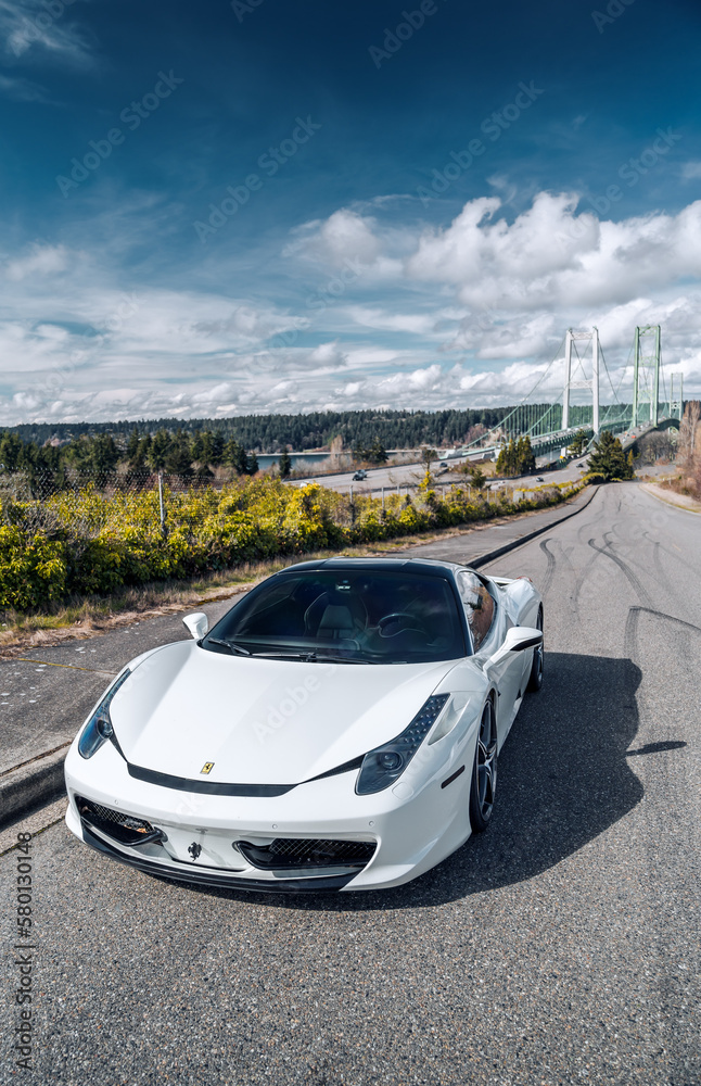 White Ferrari Wallpaper Hd