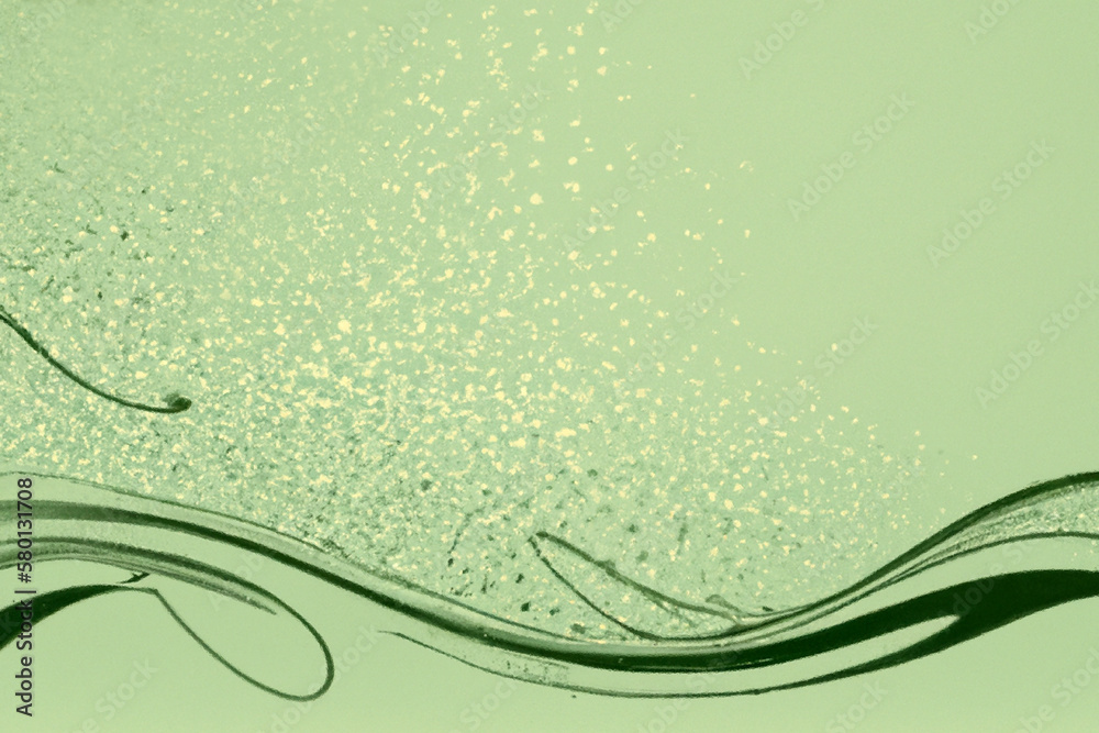 abstract background with smooth lines in green colors generative AI ...