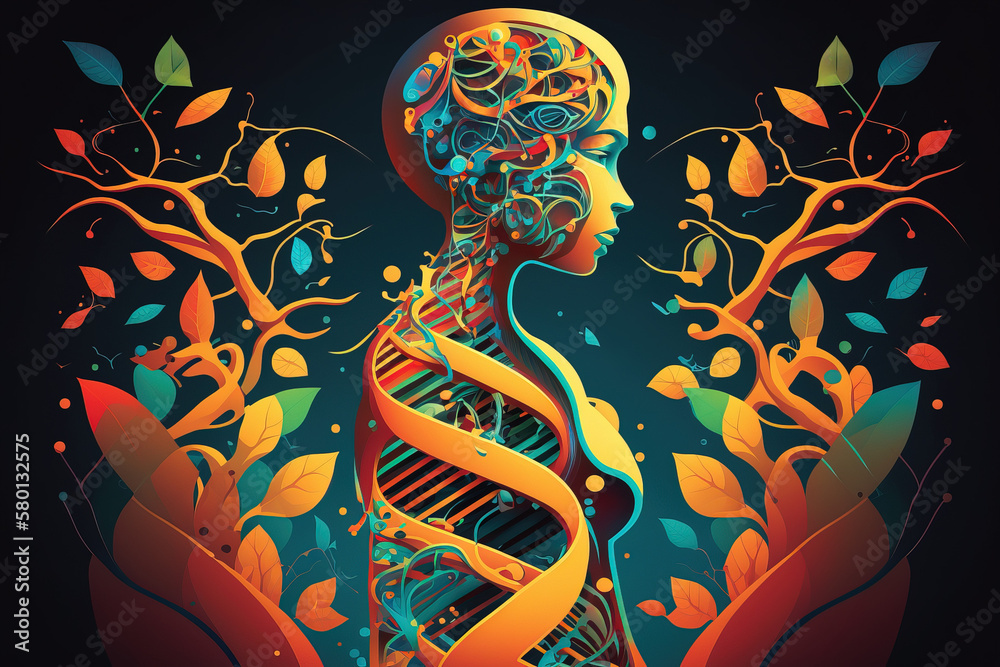 Genetic engineering: person altering DNA, leading to enhanced abilities ...