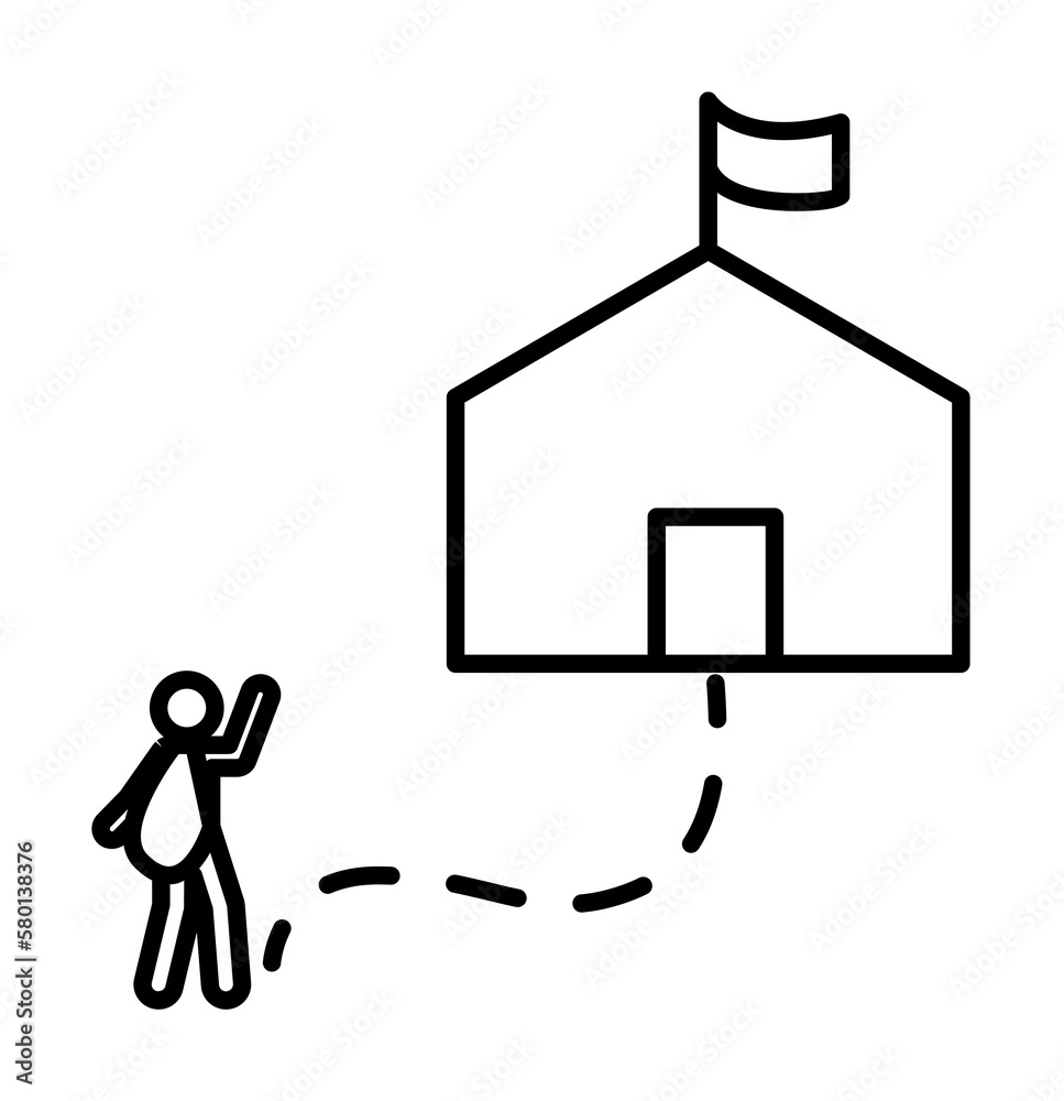 asylum refuge settelement icon. Element of social problem and refugee ...