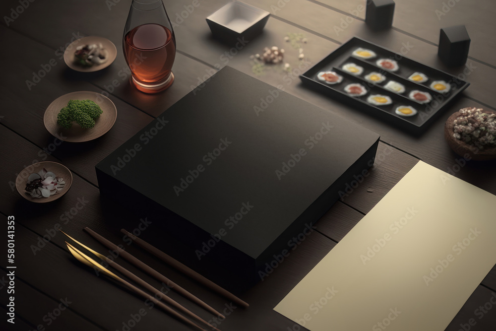 Sushi and Japanese food restaurant concept design of the invation ...