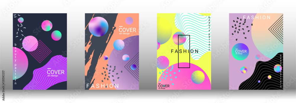 Future futuristic template with abstract forms for banner design ...