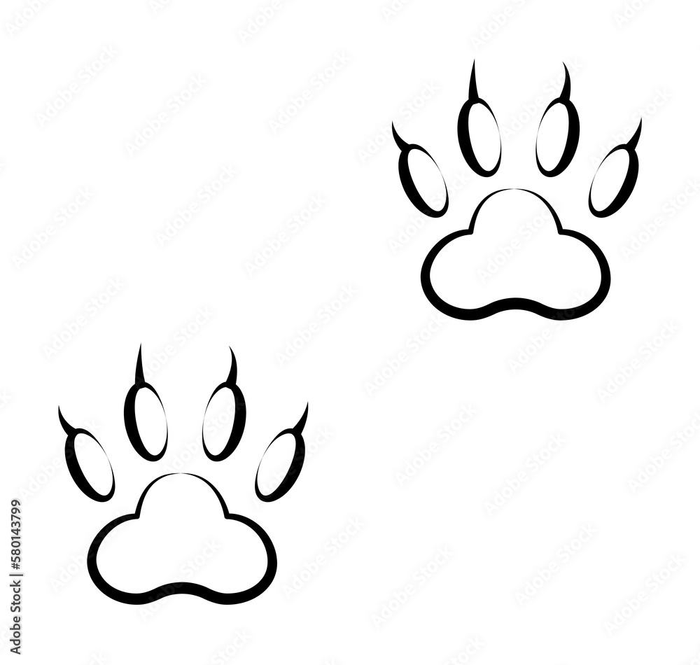 Coyote tracks icon. Element of animal track for mobile concept and web ...