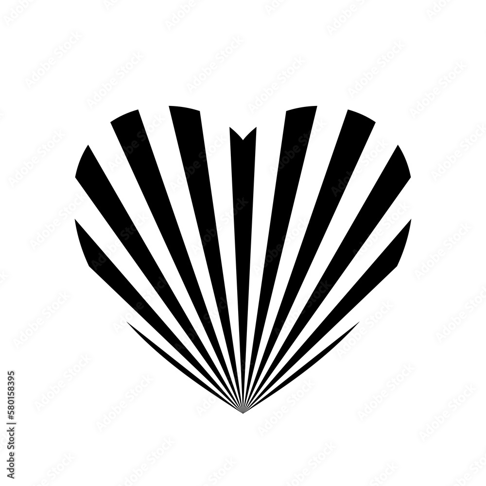 Heart line. Sunshine light ray. Black beam isolated on white background ...