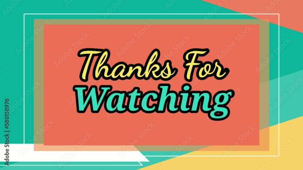 Vidéo Stock Animated trailer saying thanks for watching, with a cool ...