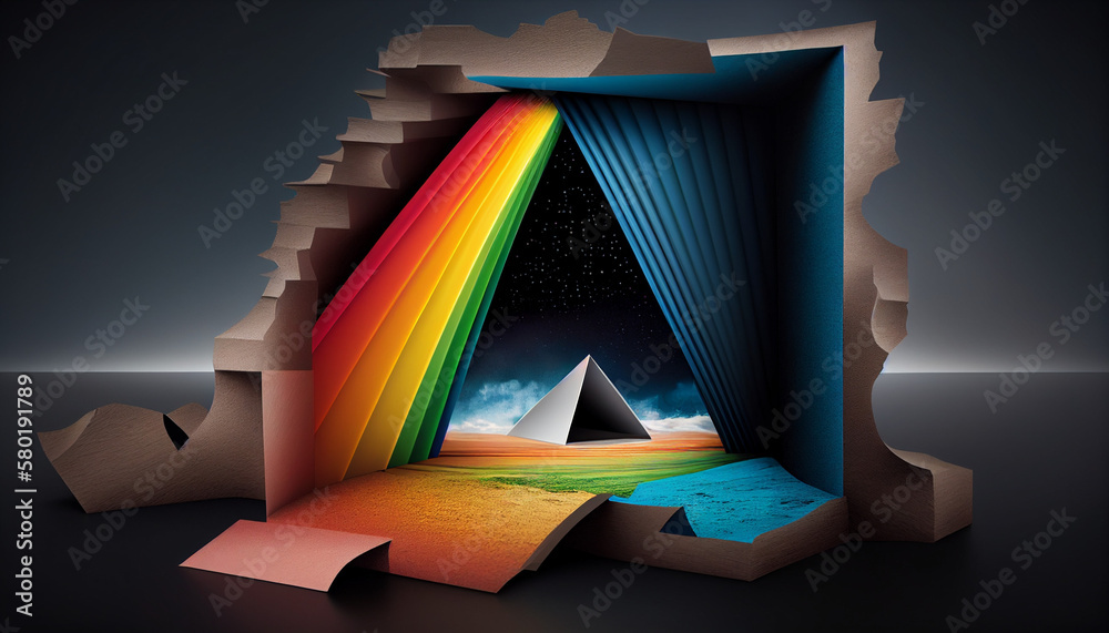 Cosmic Triangular Vista, Intriguing Abstract Art, Desktop Background ...