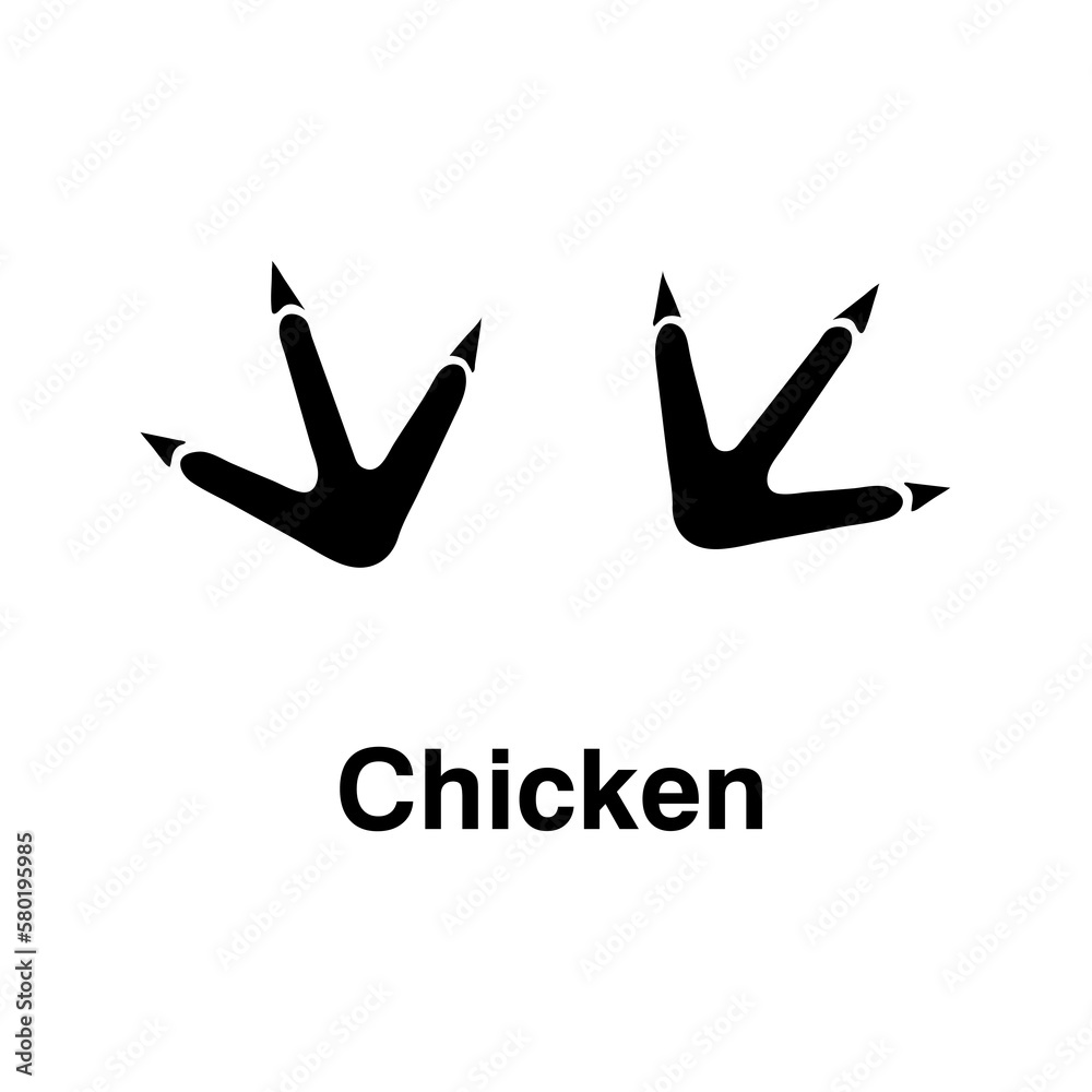 cow animal foot print illustration on white background..eps Stock ...