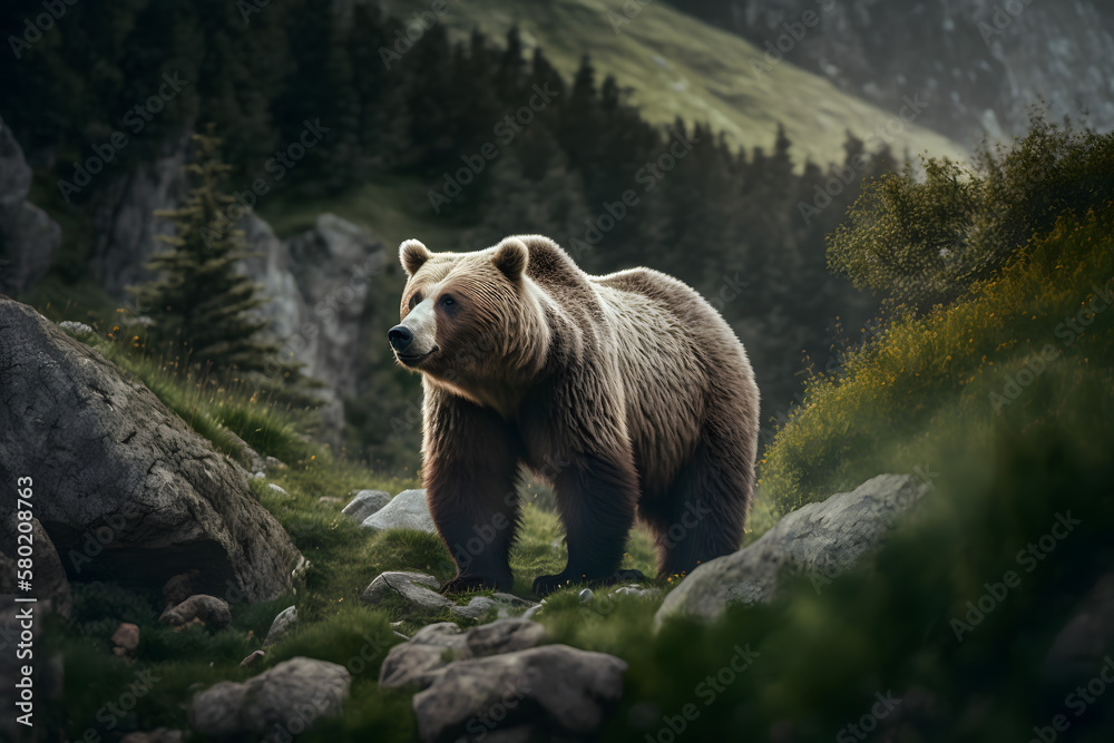 the graphic shows a bear in the Tatra Mountains. This graphic captures ...