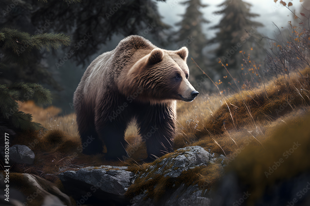 the graphic shows a bear in the Tatra Mountains. This graphic captures ...