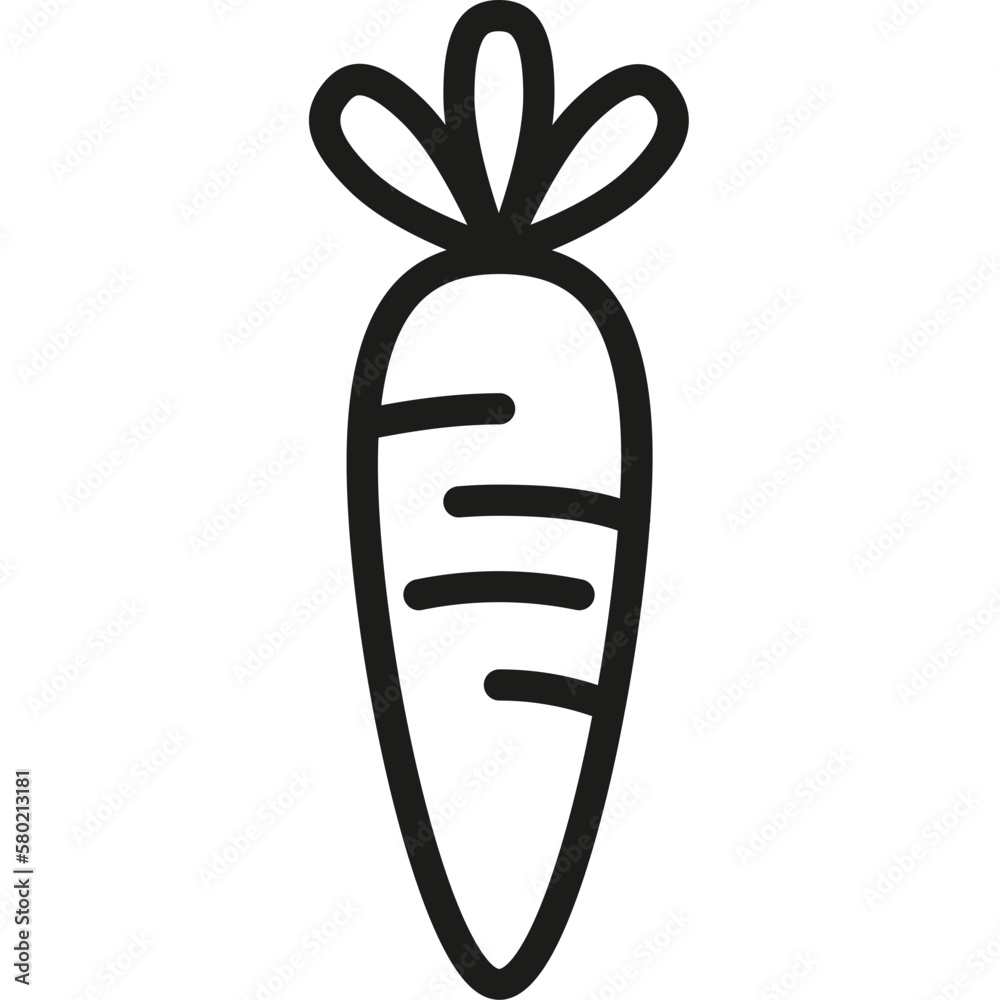 Carrot outline icon. For presentation, graphic design, mobile ...