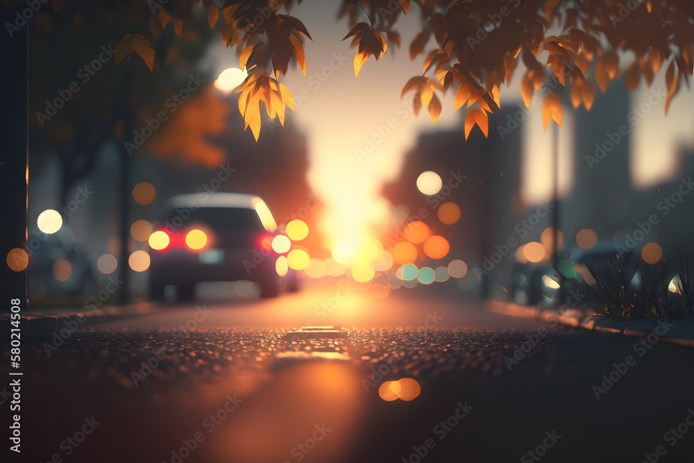 road background created using AI Generative Technology Stock ...