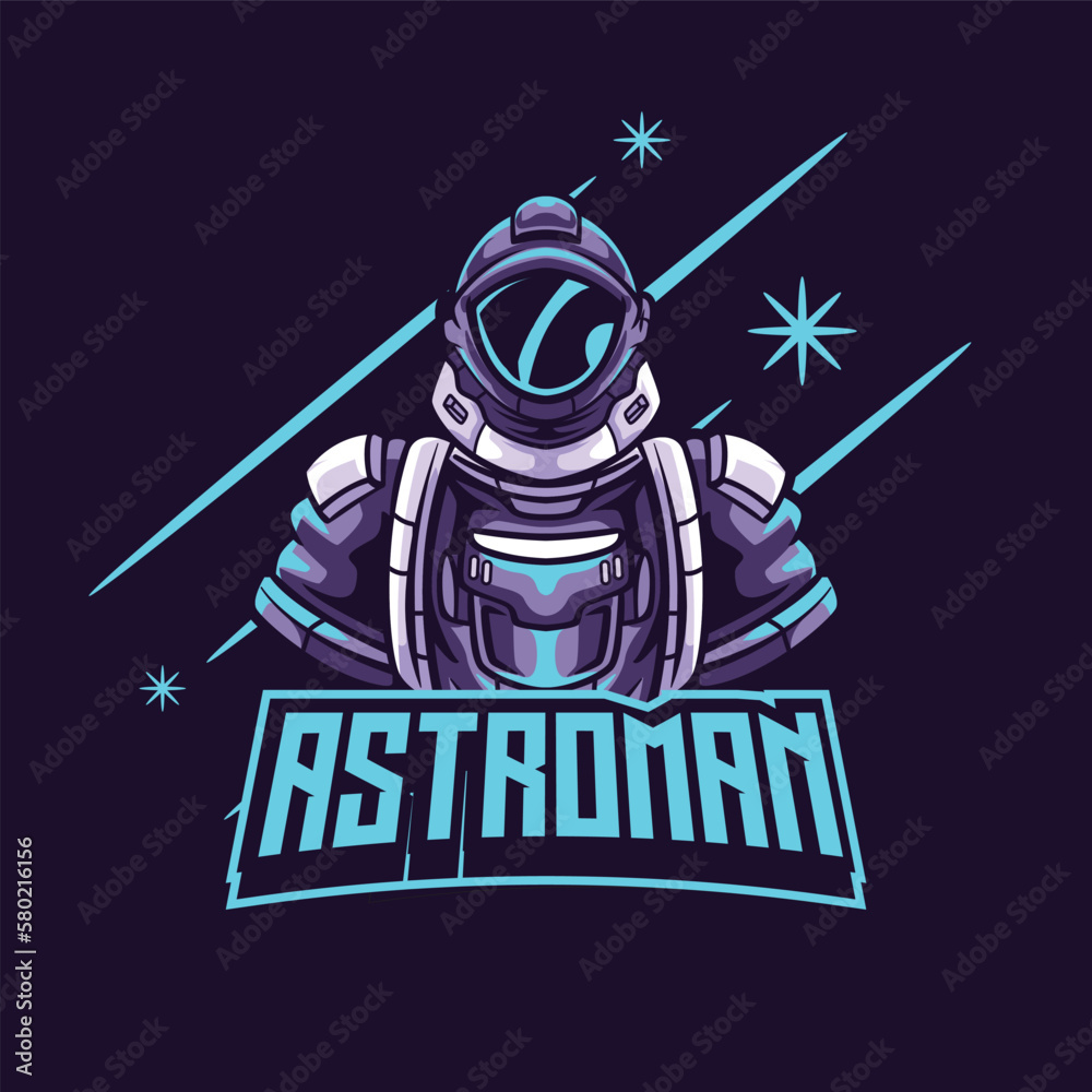Vector astronaut mascot logo template for esport and sport logo team ...