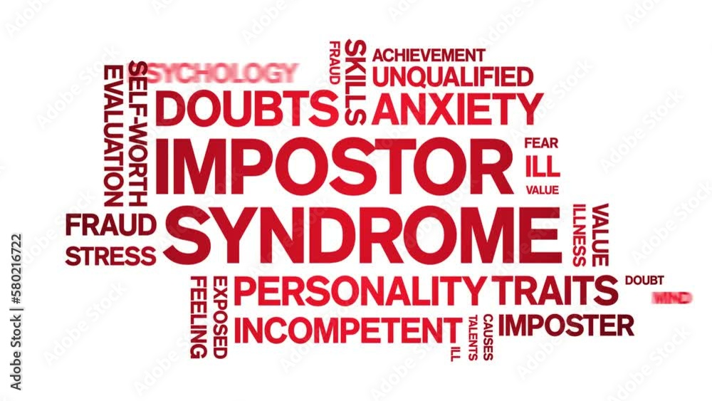 impostor syndrome animated tag word cloud;text design animation kinetic ...