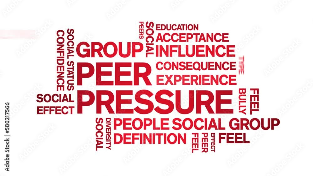 Peer Pressure animated tag word cloud;text design animation kinetic ...