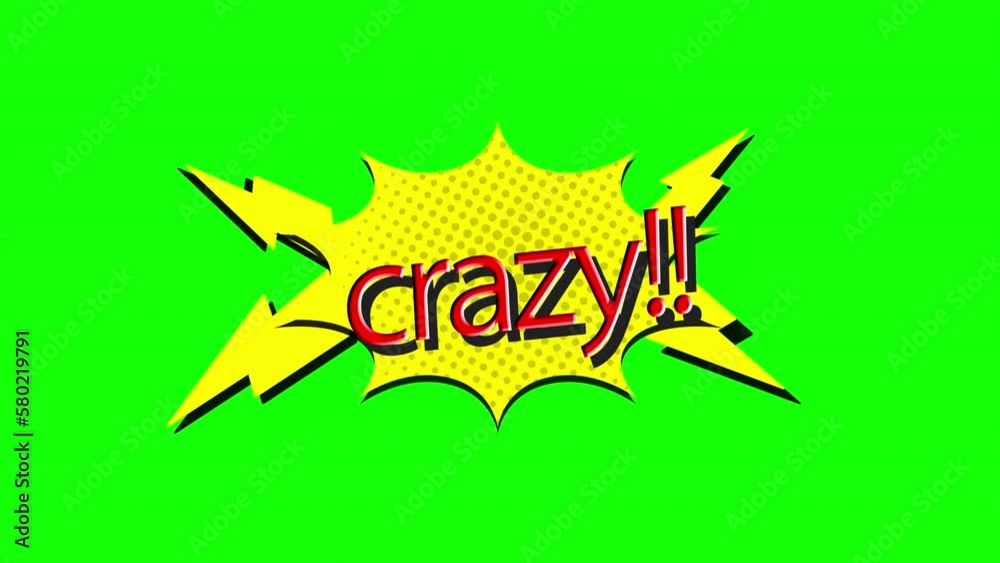 cartoon crazy Comic speech Bubble loop Animation video transparent ...
