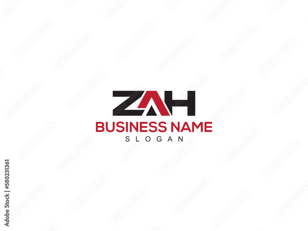 ZAH Logo Vector, Minimalist Za zah Letter Logo Design Vector Icon Stock ...