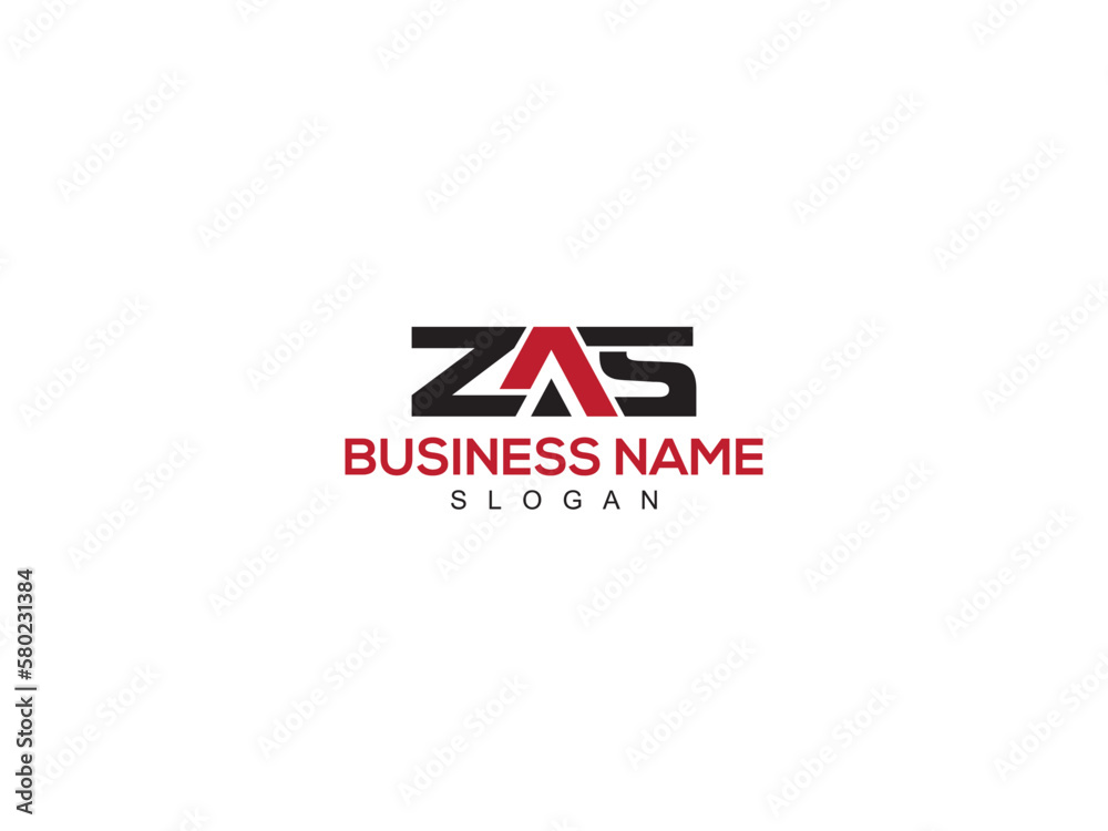 ZAS Logo Vector, Minimalist Za zas Letter Logo Design Vector Icon Stock ...