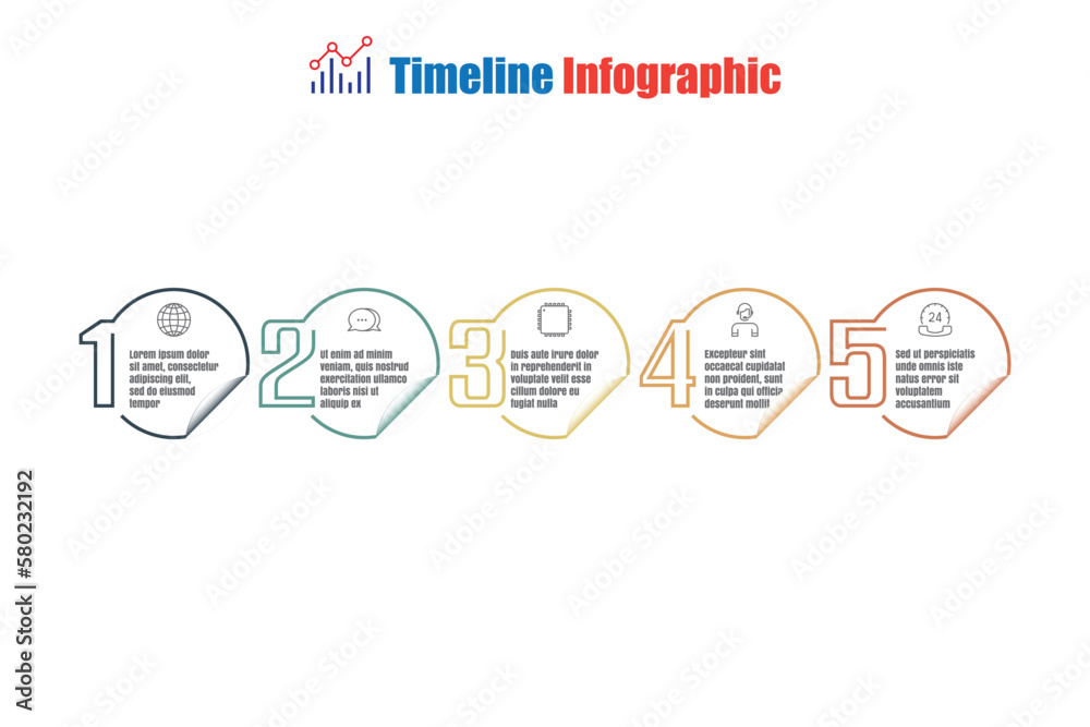 Data analytics and collection abstract process round infographic ...