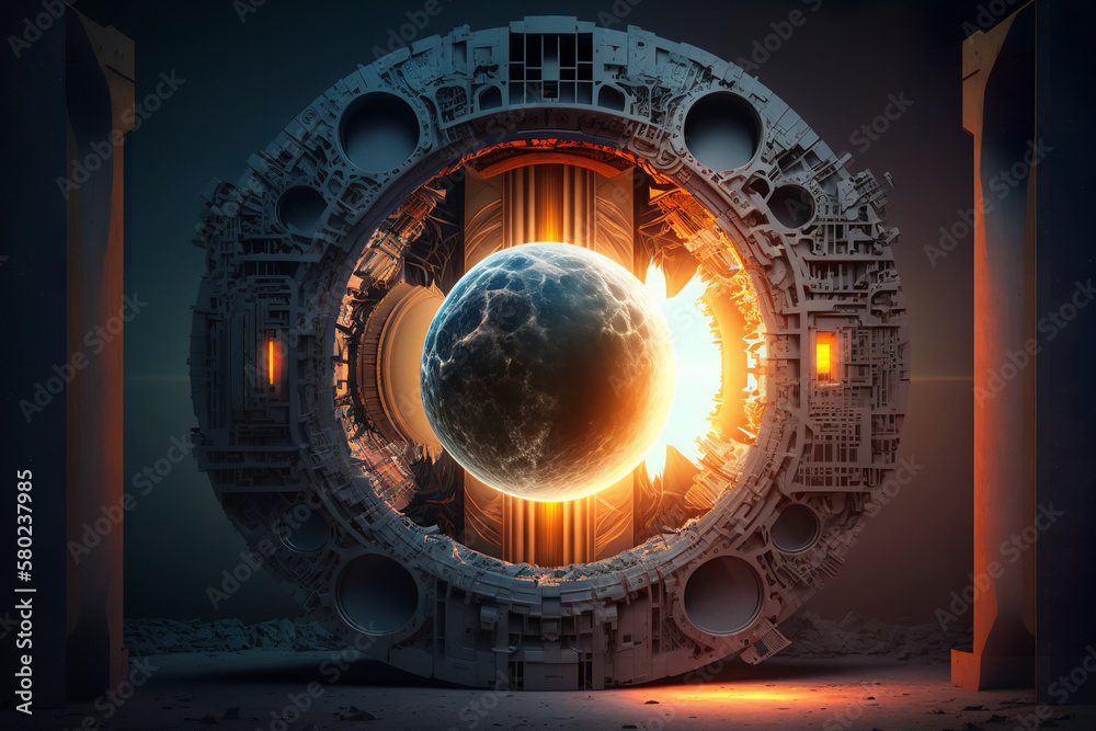 The Moon Inside a Massive Nuclear Fusion Reactor: A Hypothetical ...