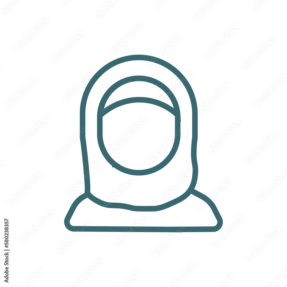 muslimah icon. Thin line muslimah icon from islamic and ramadan ...