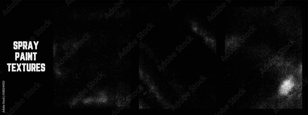 Spray Paint Textures vector backgrounds. Overlays stamp texture with ...