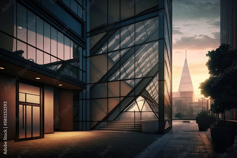 Glass, concrete, and steel elements are used in the inside of ...